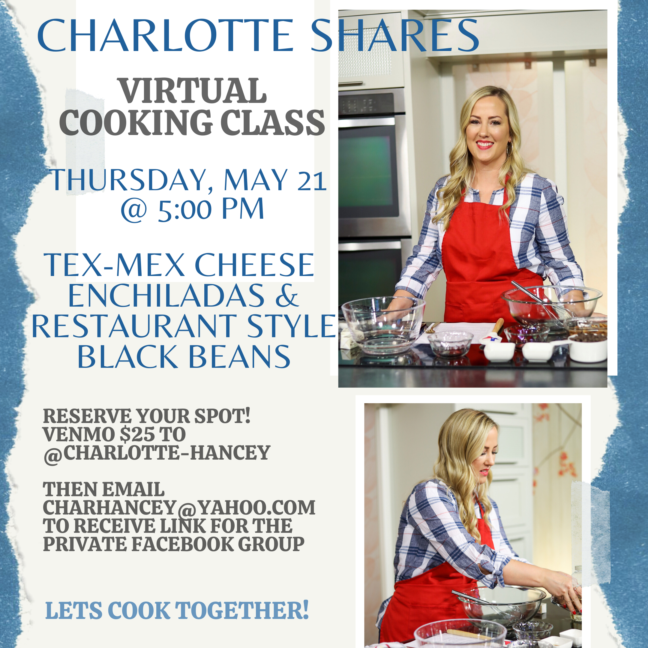 Virtual Cooking Class - Charlotte Shares